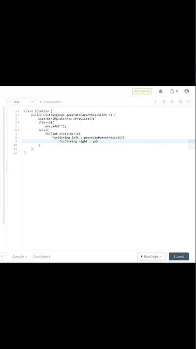 22 Leetcode Solution Generate Paranthesis Dsa Datastructures Algorithm Coding Shorts