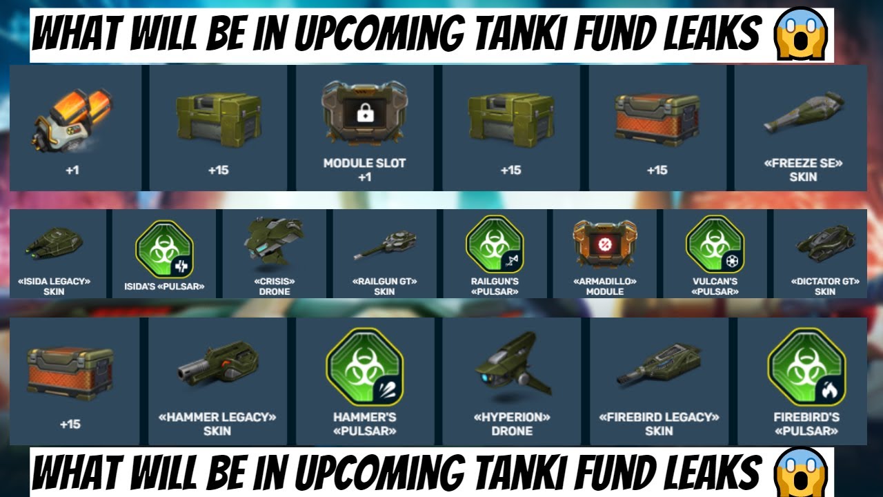 What Will Be in Upcoming Tanki Fund Leaks 😱 - YouTube