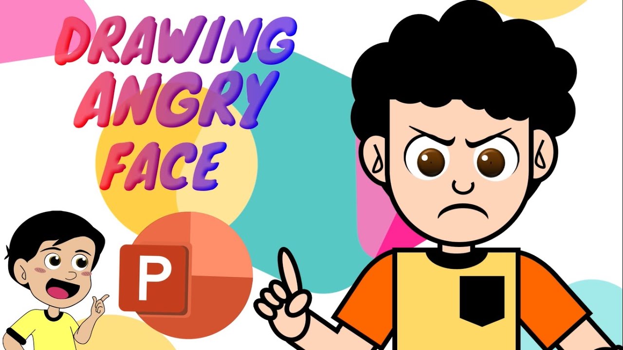 HOW TO DRAW FACIAL EXPRESSIONS 1 | ANGRY FACE CLIP ART IN POWERPOINT ...