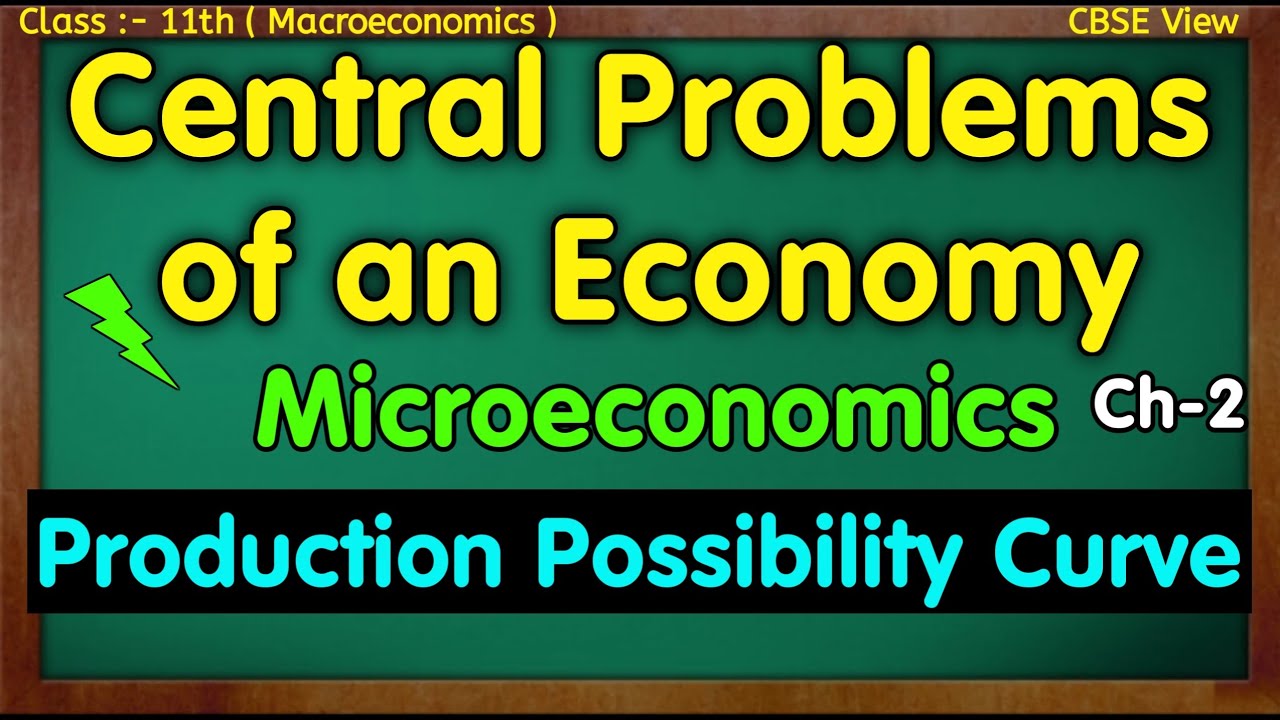 Production Possibility Curve (PPC) | Central problems on an economy ...
