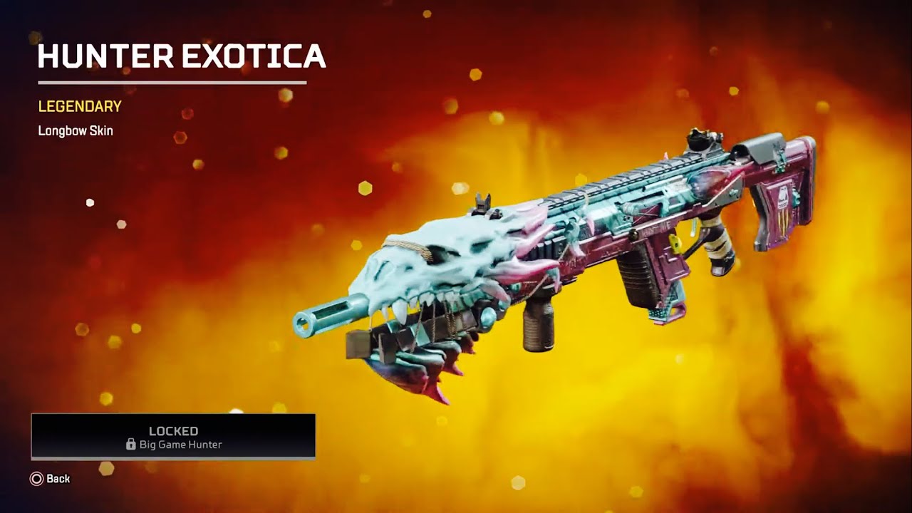 Apex Legends item shop NEW hunter Exotica LONGBOW EXCLUSIVE Legendary ...