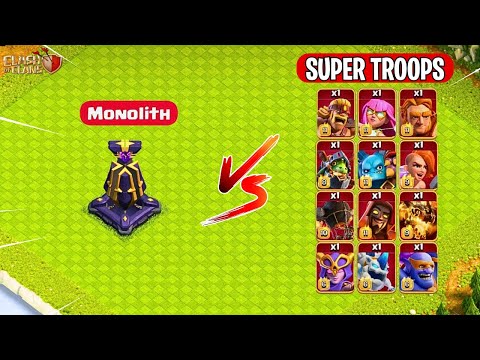 Max Monolith vs Max Super Troops | Clash of Clans - YouTube