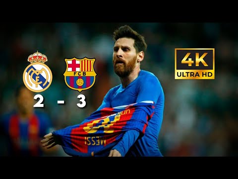 Barcelona Vs Real Madrid 3-2 || 4K 2017 Highlights (Arabic Commentary)