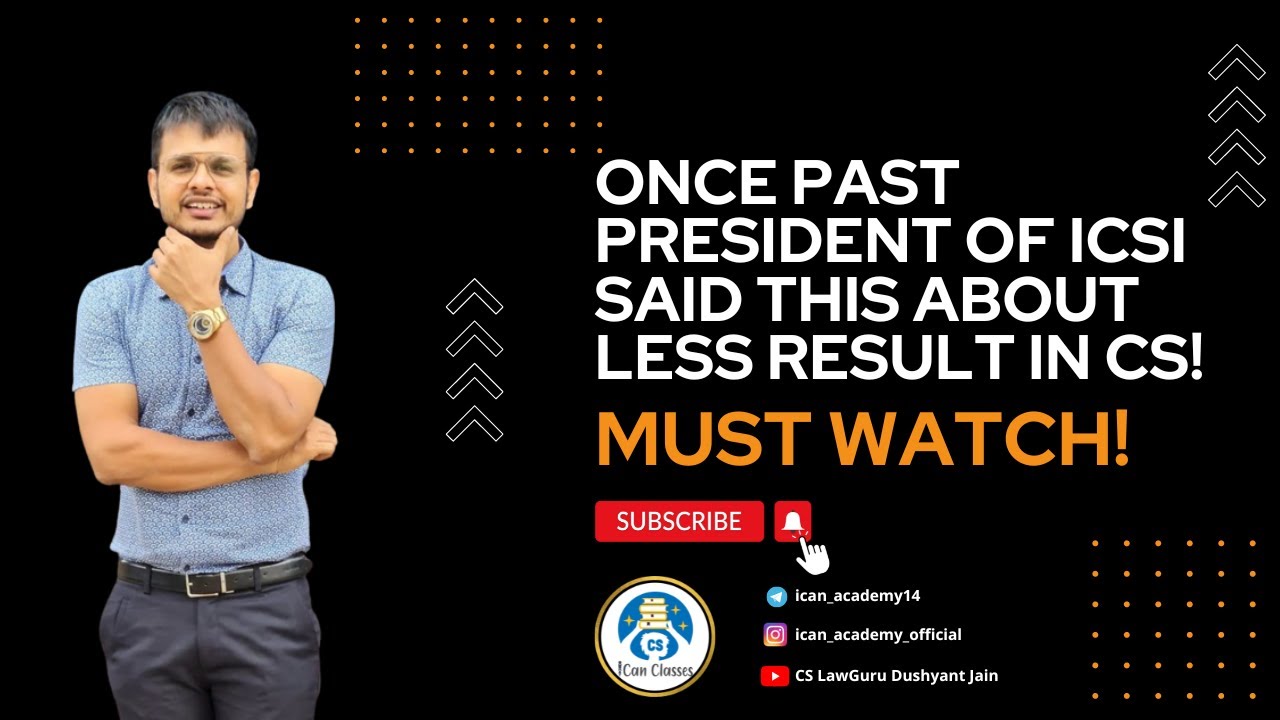 Once Past President of ICSI Said This About Less Result in CS! Must ...