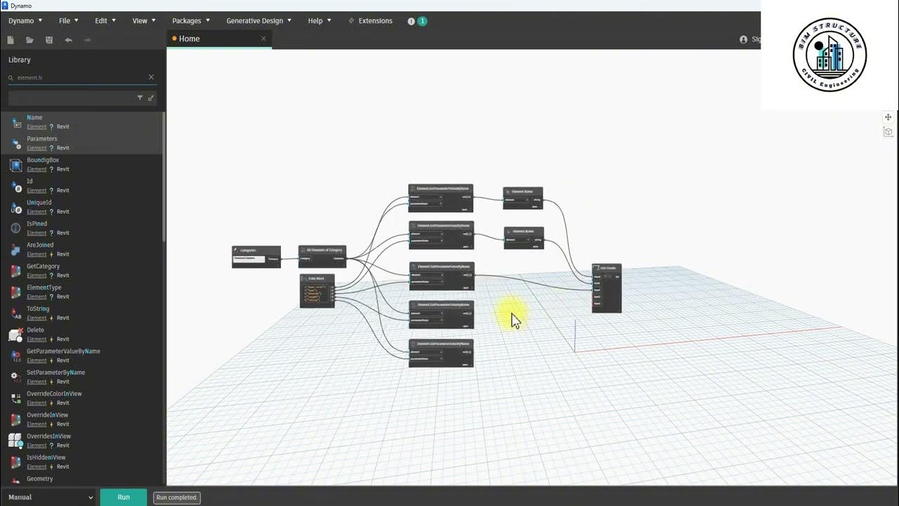 Calculate quantity concrete for columns by Revit using the Dynamo script - YouTube