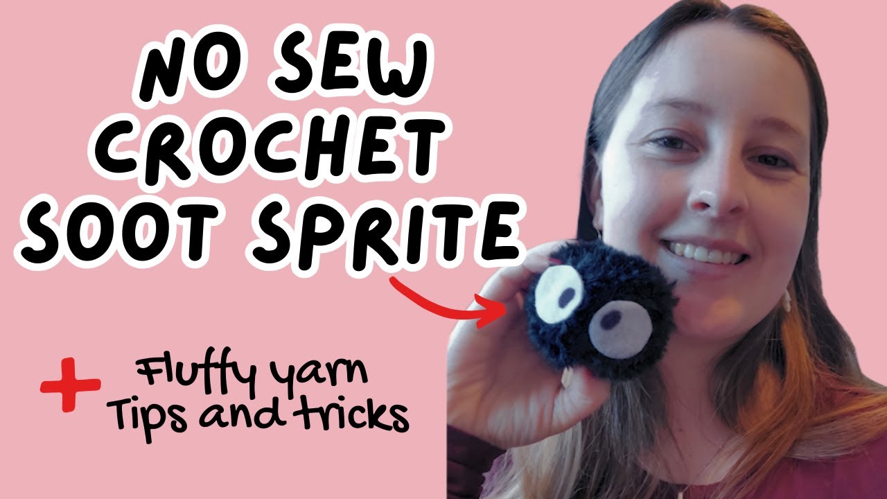 Free Studio Ghibli Soot Sprite Crochet Tutorial - Fluffy yarn 🧶☁️ - YouTube