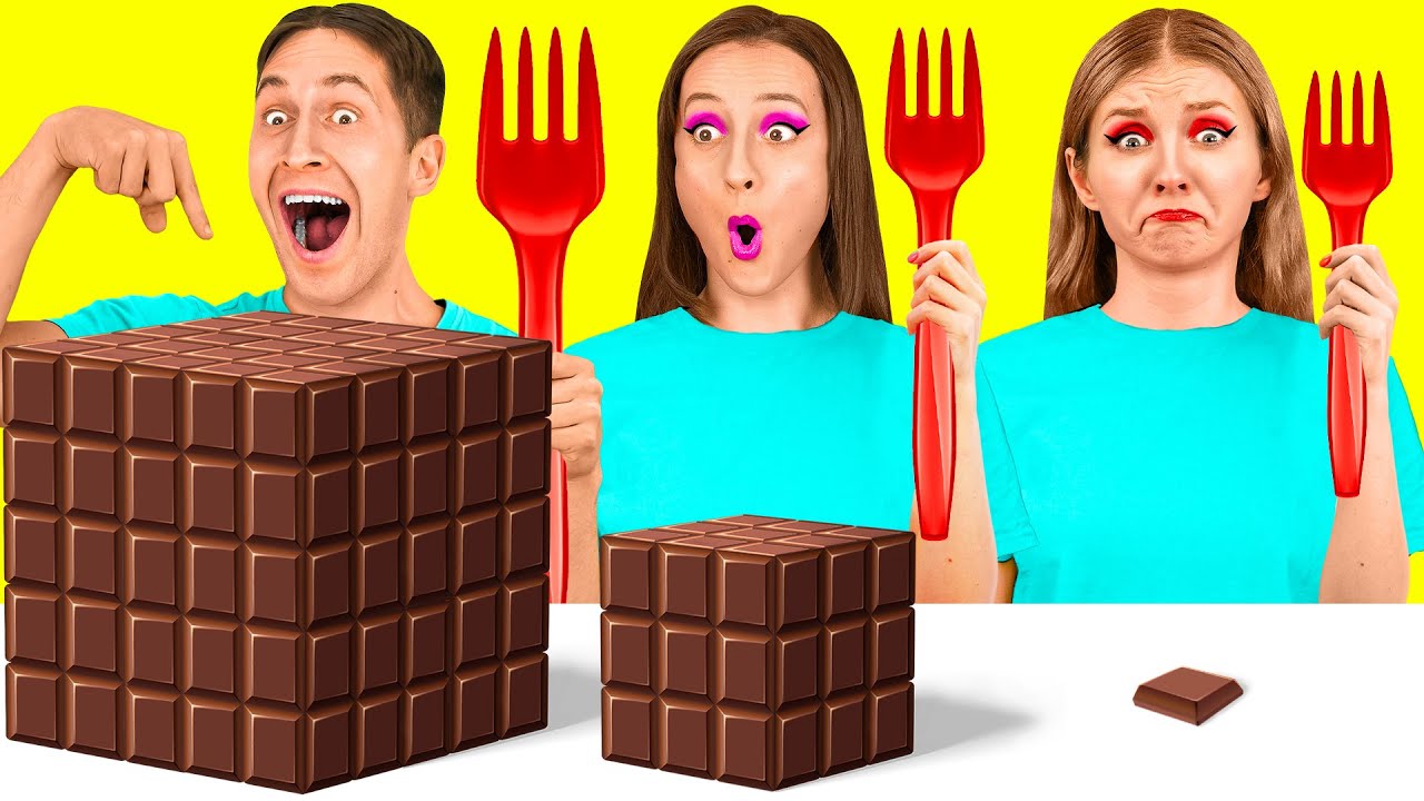 Big, Medium and Small Plate Challenge | Funny Food Challenges by PaRaRa ...