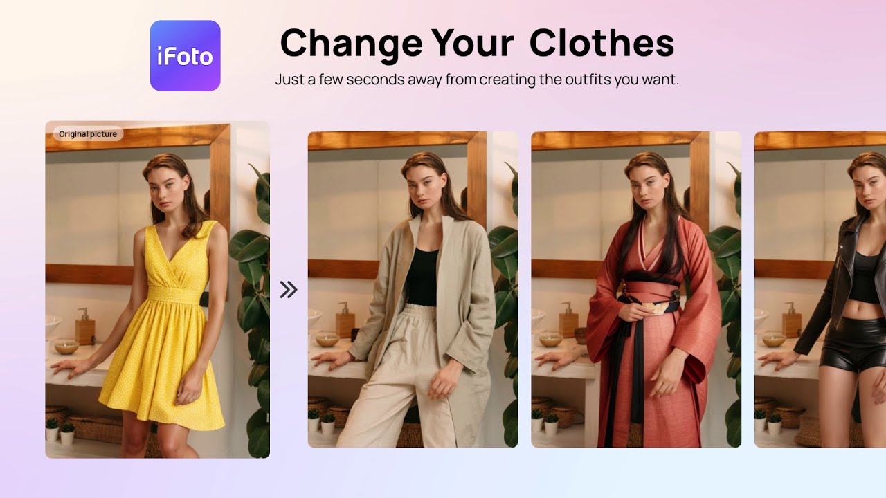 How to Change your clothes with iFoto - YouTube