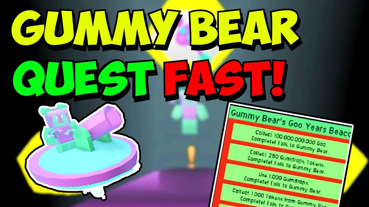GUMMY BEAR Quest *FAST* (Stickers Guide!) | Roblox Bee Swarm Simulator ...