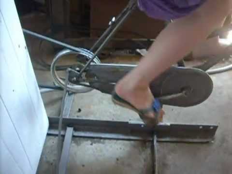 Pedal powered washing machine! - YouTube