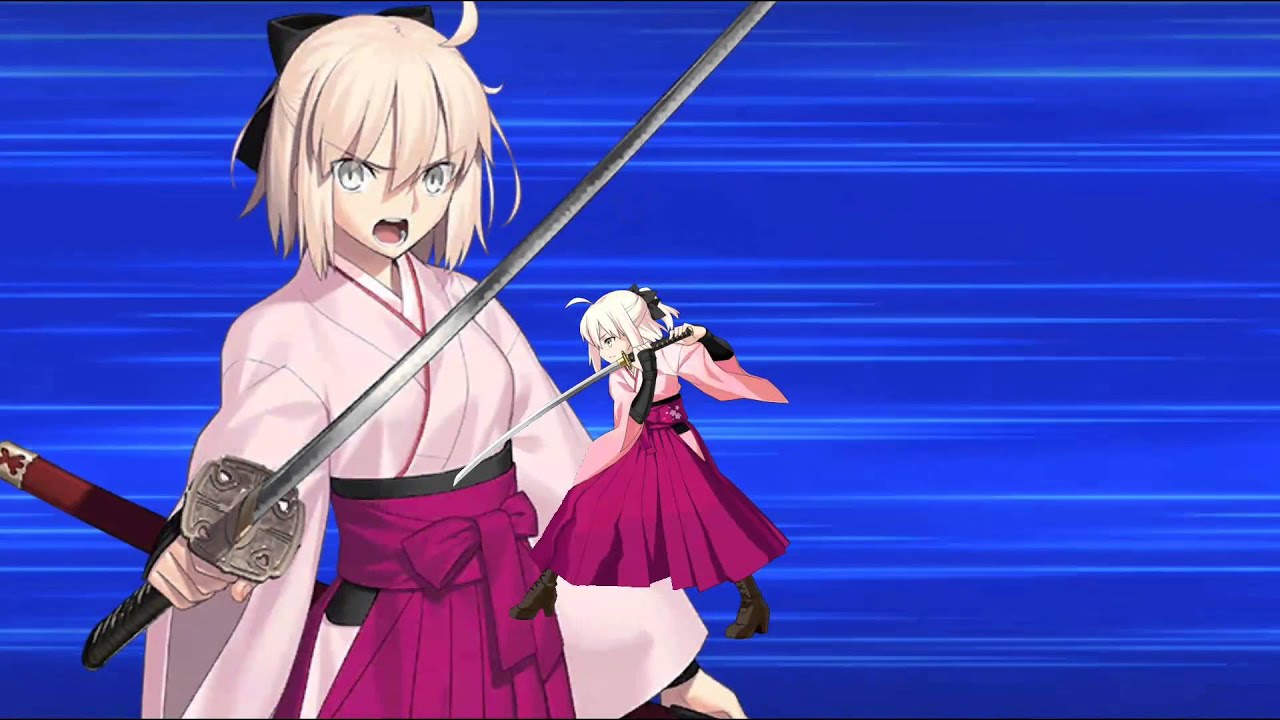 Fate/Grand Order Sakura Saber Okita Souji Noble Phantasm - YouTube