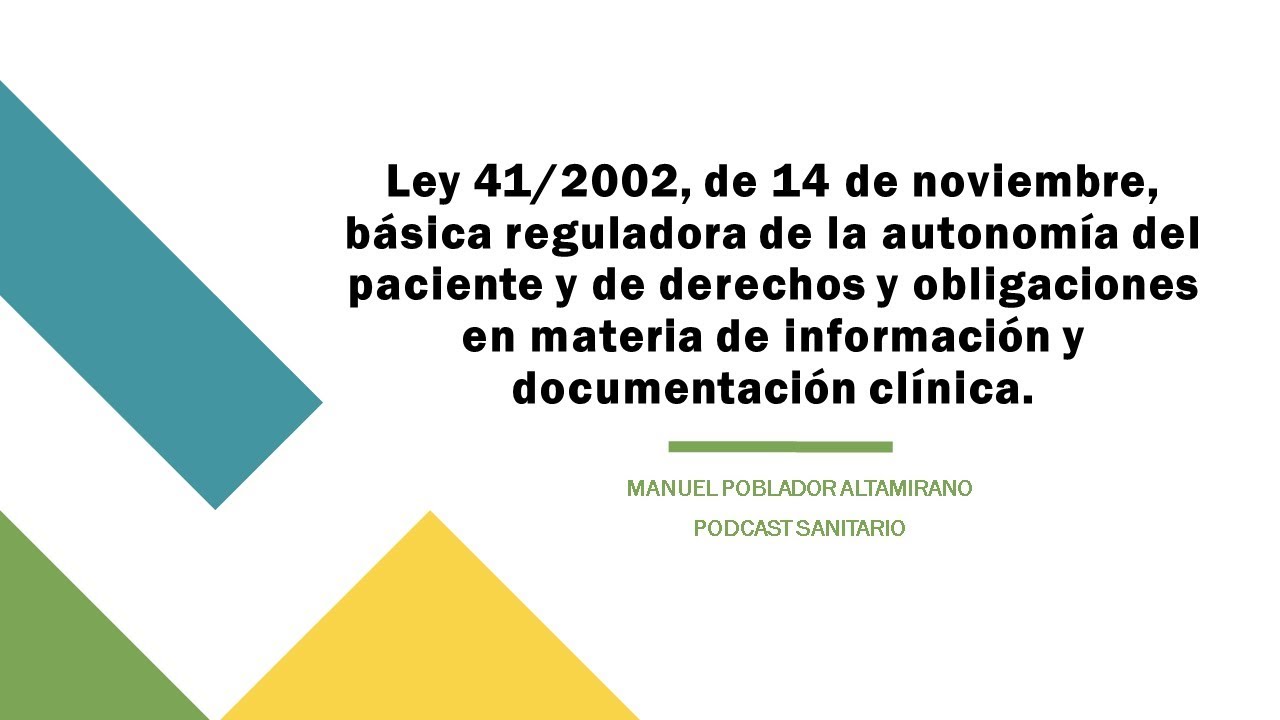 Ley de Autonomía del Paciente - YouTube