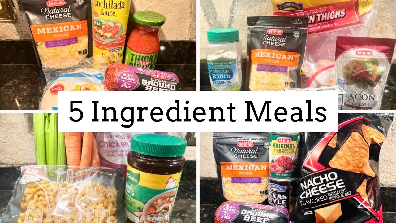 4 SIMPLE & EASY 5 INGREDIENT MEALS ON A BUDGET | THE SIMPLIFIED SAVER ...