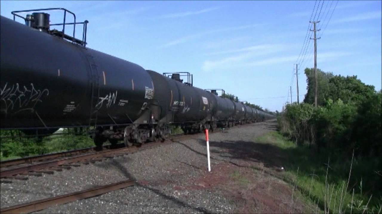NS 8365, and Canadian National 5762 SD75i on 69Q Ethanol. - YouTube