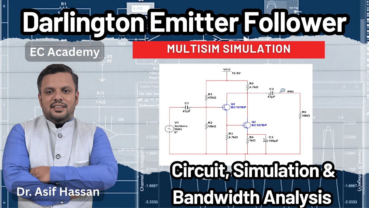 Darlington Emitter follower with bootstrapping using Multisim || EC ...