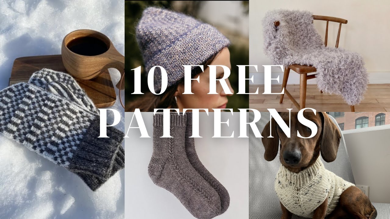 10 FREE super quick gift knitting patterns - YouTube