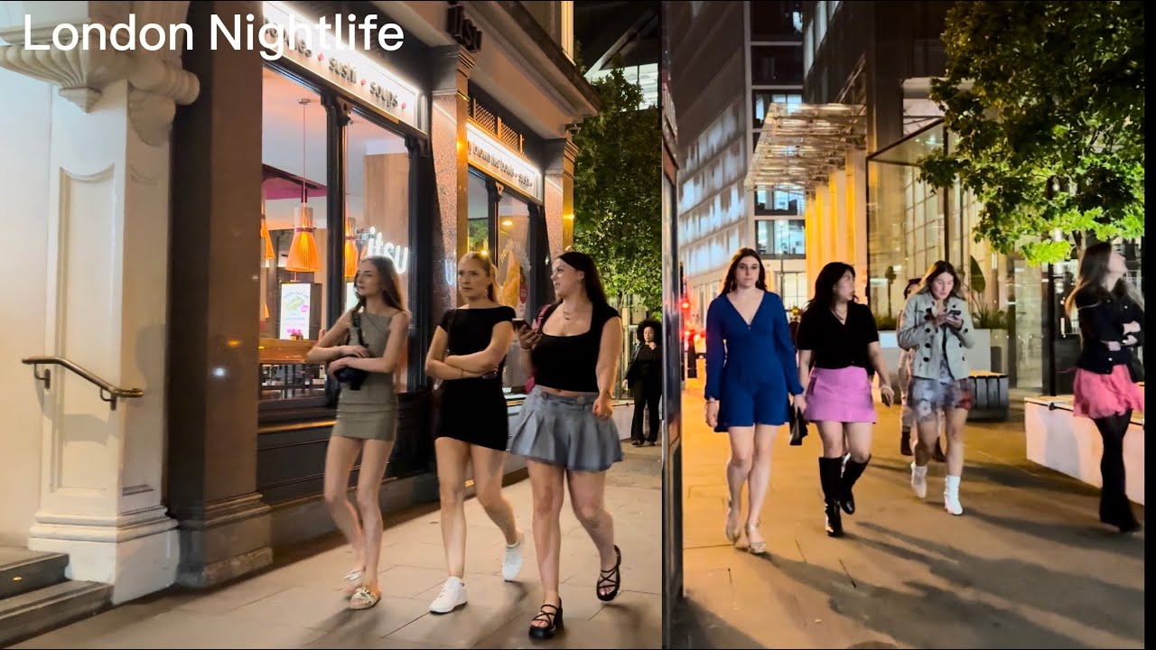 London Nightlife | Beautiful Girls Walking on the streets of LONDON ...