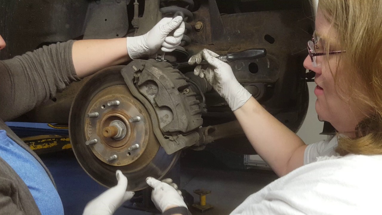 Teaching women how to do brakes! - YouTube