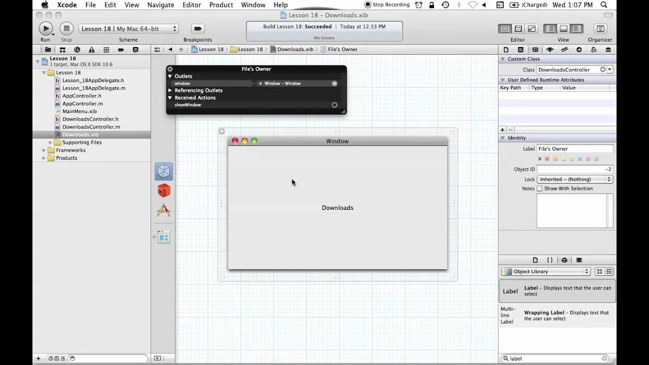 Cocoa Programming L18 Multiple Windows Youtube 2832