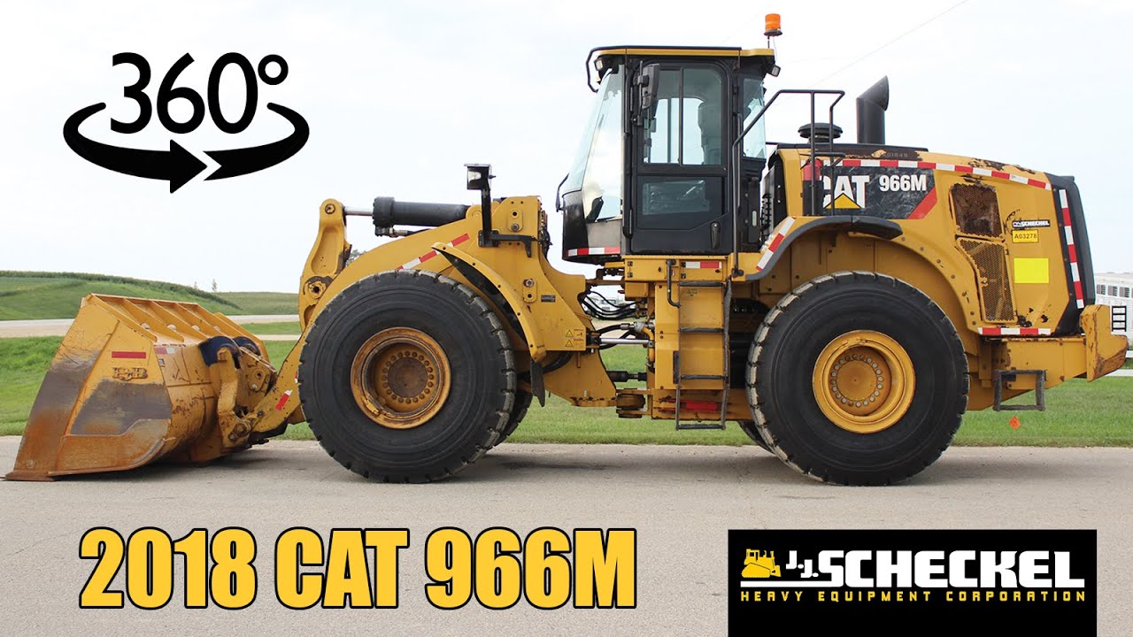 2018 Cat 966M Wheel Loader, 360 final - YouTube
