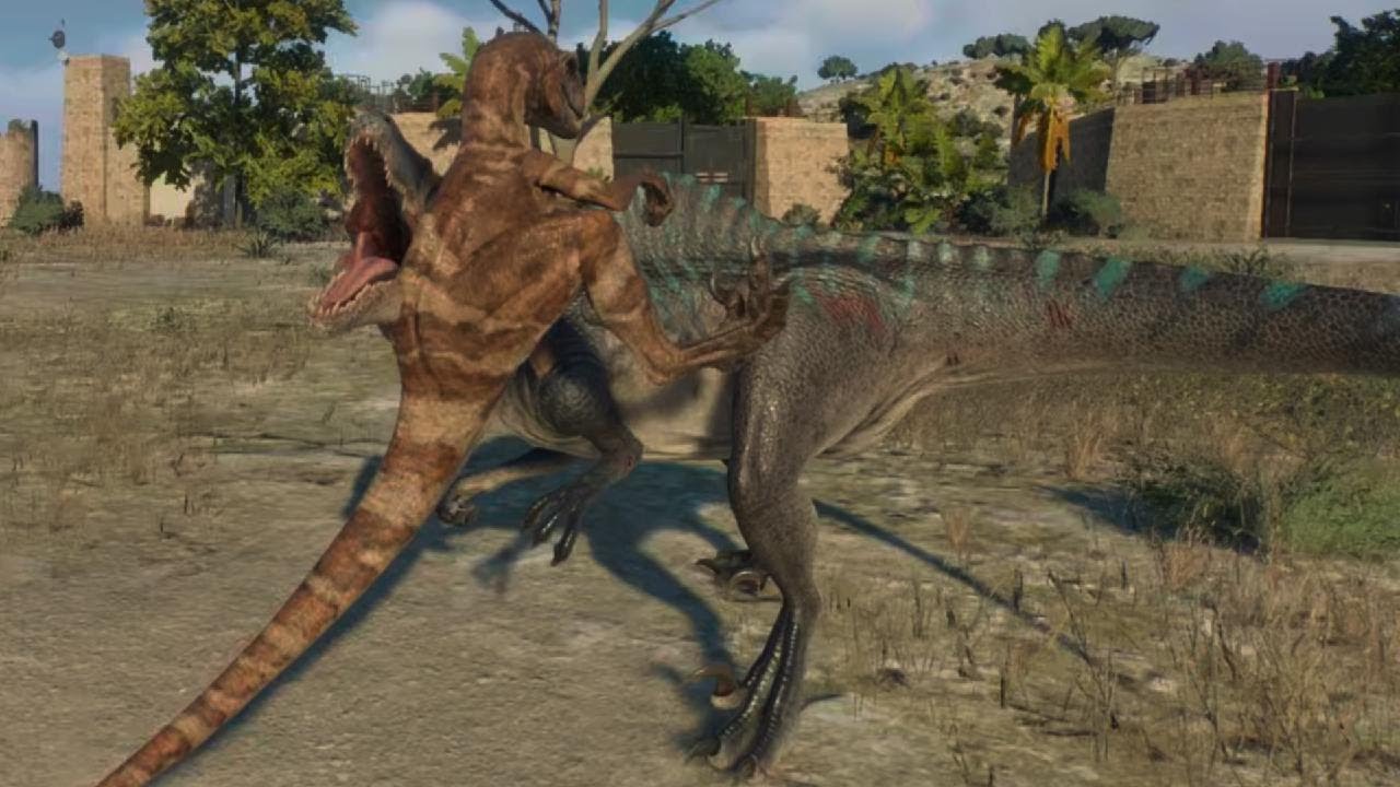Jurassic World Evolution 2: (Modified) Red Atrociraptor vs Spinoraptor ...
