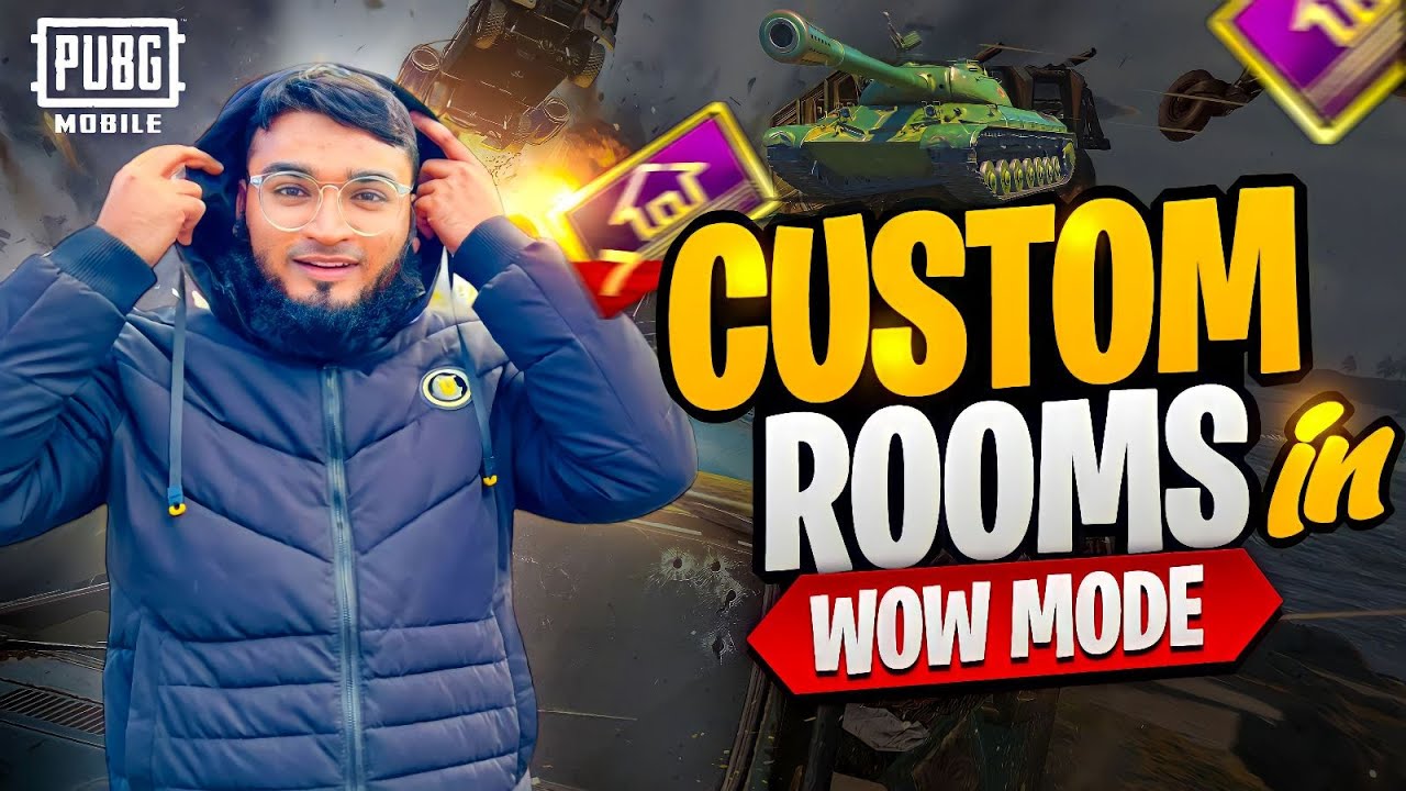 PUBG MOBILE LIVE - CUSTOM ROOMS in WOW MODE -ROAD TO 10K - YouTube