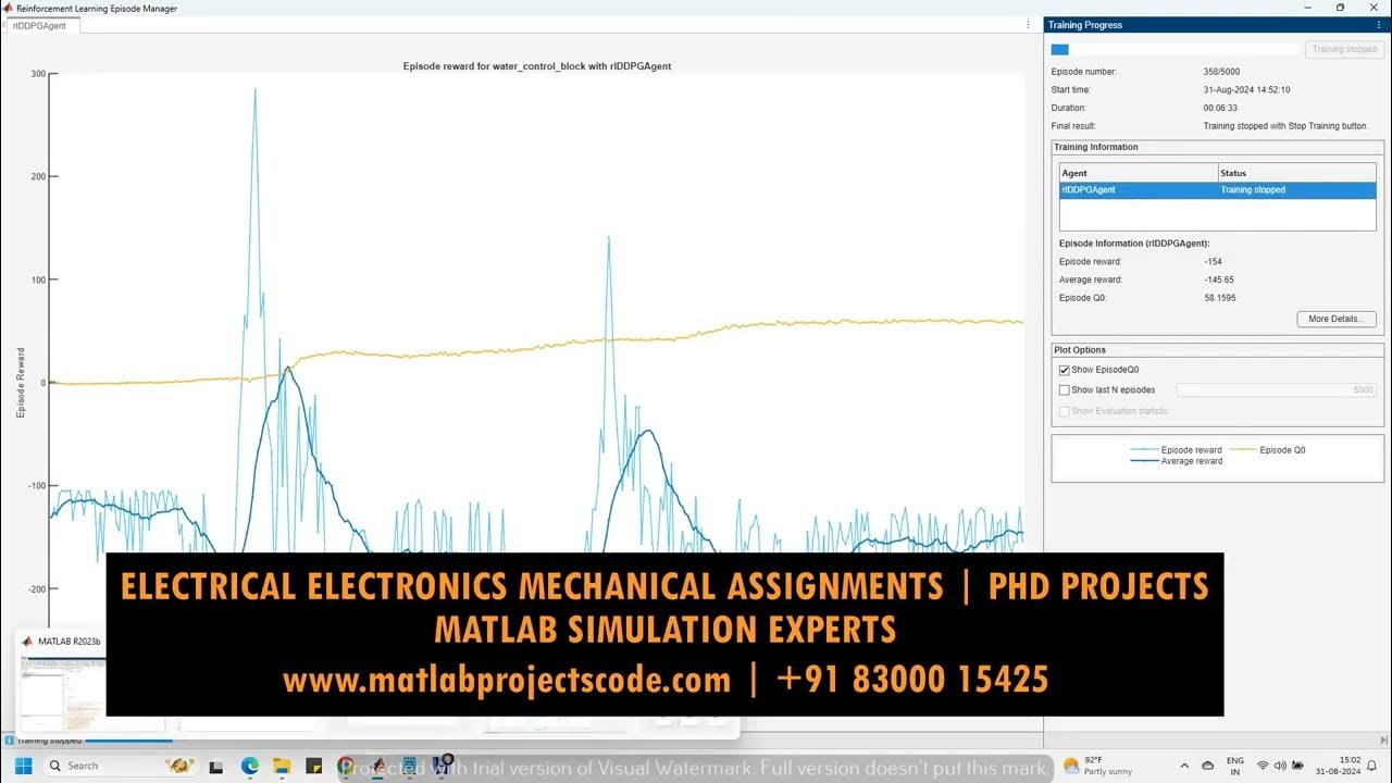 Reinforcement Learning Water level control matlab simulink simulation ...