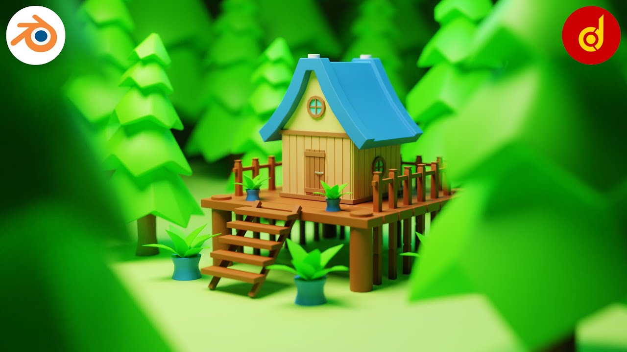 Blender Cartoon House Tutorial || Blender House Modeling - YouTube