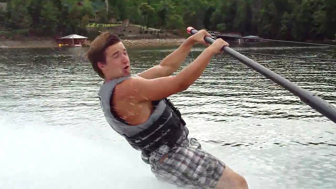Barefoot skiing on Lake James, NC by Reagan Jager - YouTube
