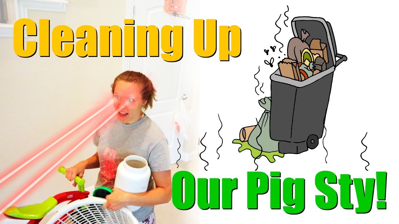 Cleaning up our pig sty! - YouTube