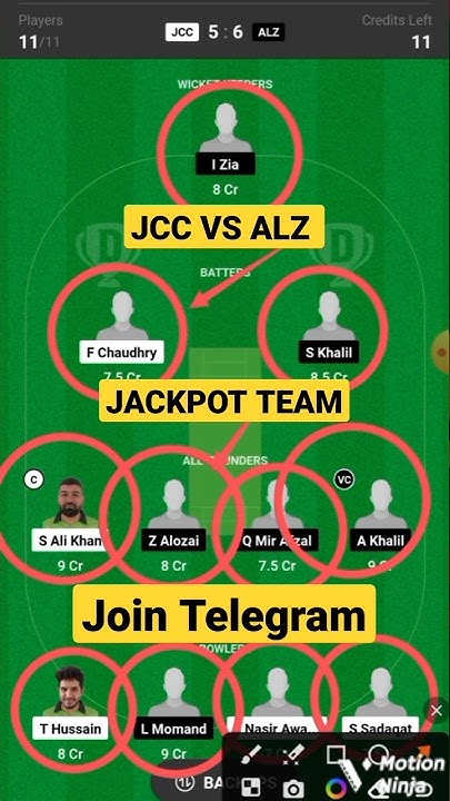 JCC vs ALZ Dream11 | JCC vs ALZ | JCC vs ALZ Dream11 Prediction | JCC vs ALZ Dream11 Team - YouTube