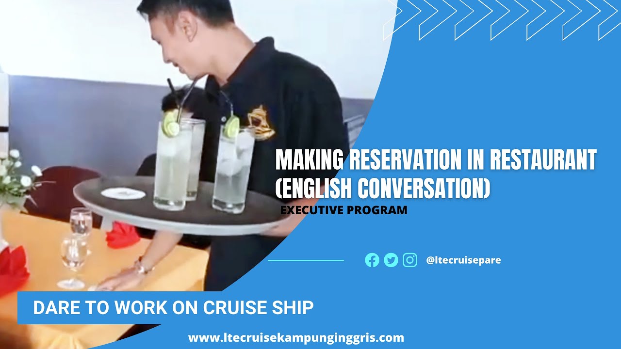 MAKING RESERVATION IN RESTAURANT ENGLISH CONVERSATION PRACTICE - YouTube
