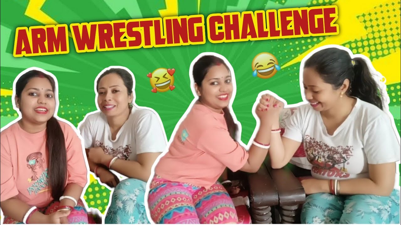 Arm wrestling challenge 💪🤣 funny video with partner/ fight challenge 😜 ...