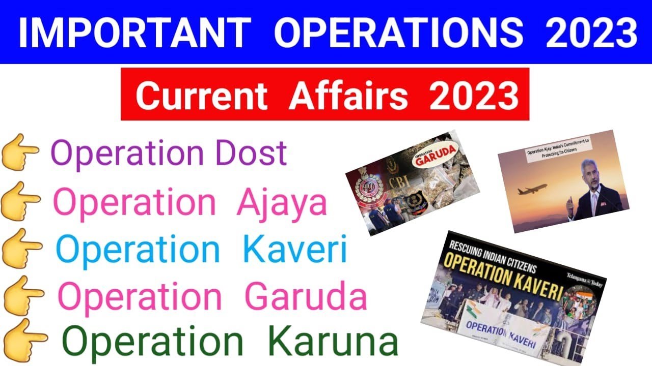 Important Operations Of India//Operation and Mission of Indai।। Latest ...