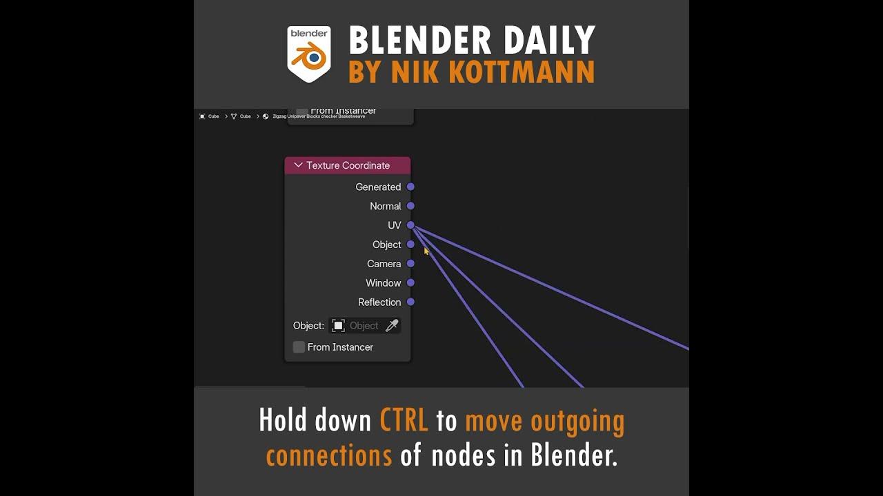 CTRL + DRAG to easily move node outputs in Blender. - YouTube