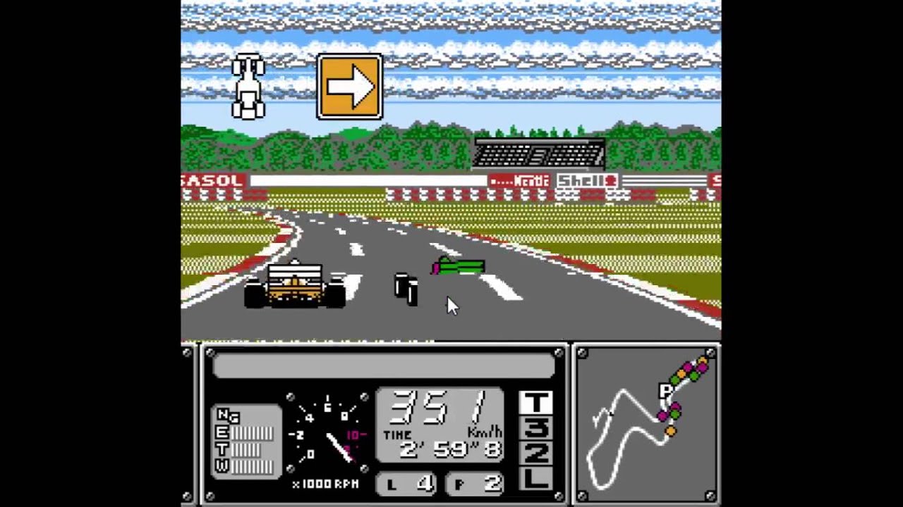Formula 1 Sensation NES E Playthrough Part 1 - YouTube