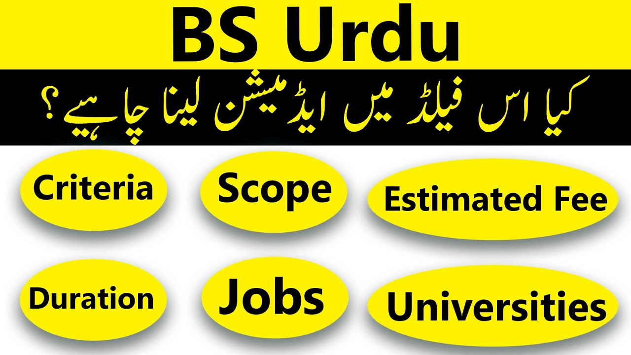 BS Urdu Program in Pakistan: Eligibility, Duration, Scope, Jobs, Fees ...