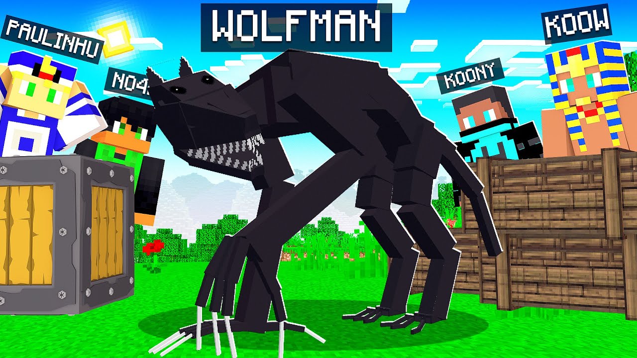 SE ESCONDA DO WOLFMAN no MINECRAFT - YouTube