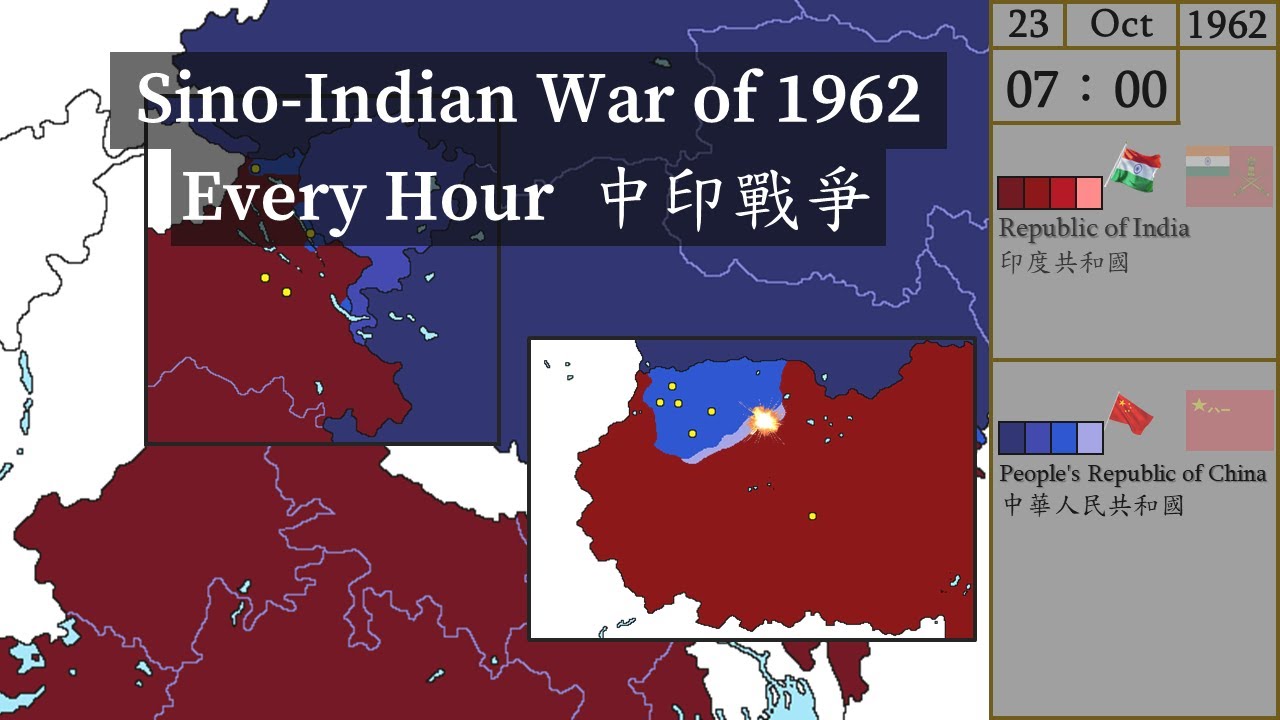 Sino-Indian War of 1962, Every Hour/中印戰爭，動圖製作 - YouTube