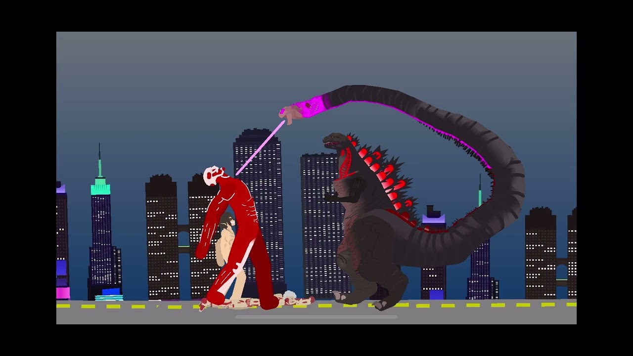 attack titan and armored titan vs shin godzilla part 3 - YouTube