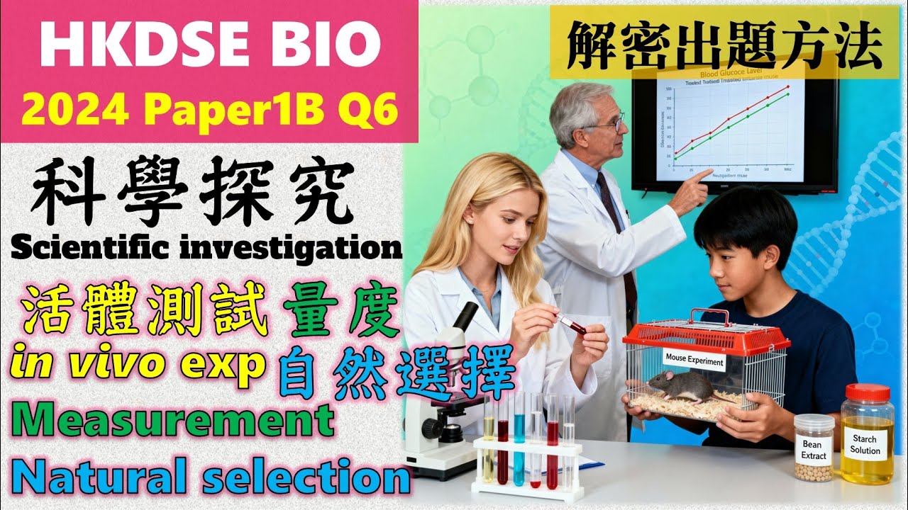 破解SBA│DSE Bio│HKDSE 2024 1B Q6│in vivo 體內│measurement 量度│defence 防衛 ...