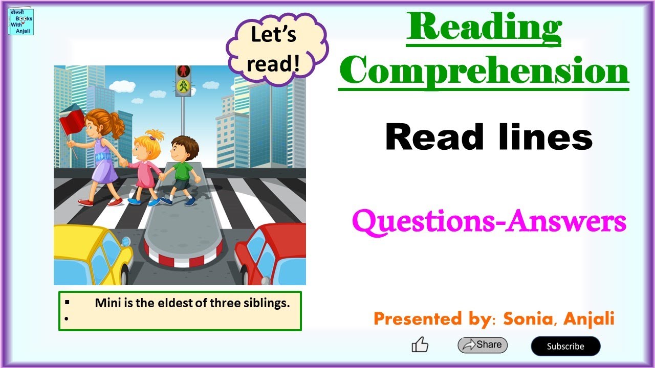 English Reading comprehension. Zebra crossing. English unseen passage ...