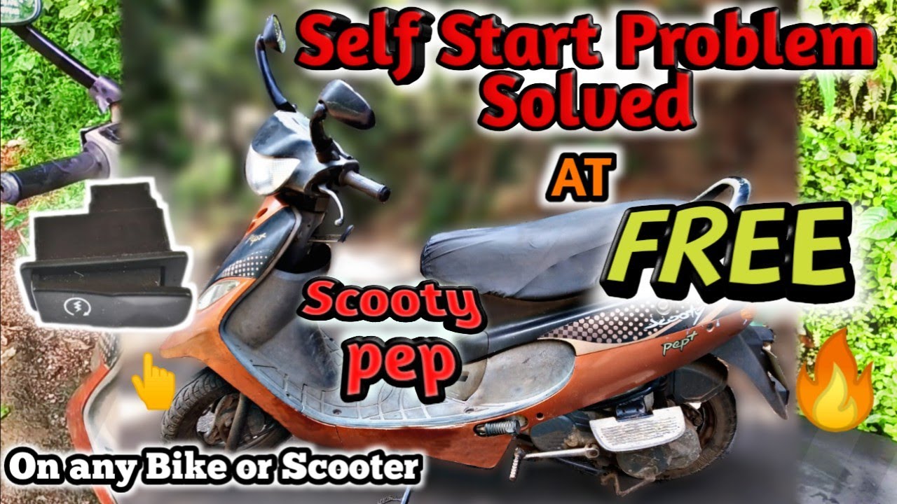How to repair Scooty pep self start problem | #2 | Electro ATS - YouTube