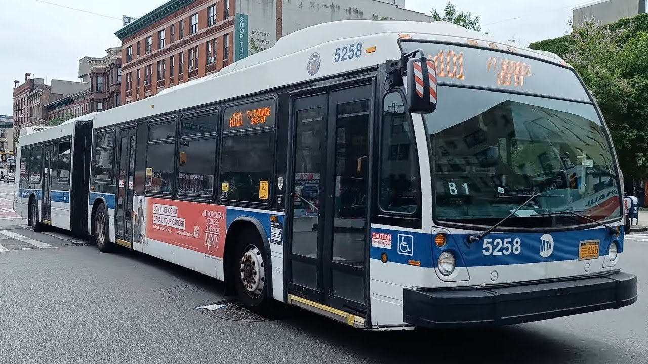 MTA NYC 2012 NovaBus LFS Artic 5358 on route m101 on 125 St - YouTube