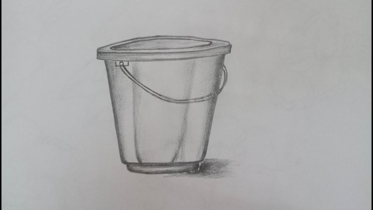 How to draw easy Plastic #bucket drawing//Vel's Art Classes..... - YouTube