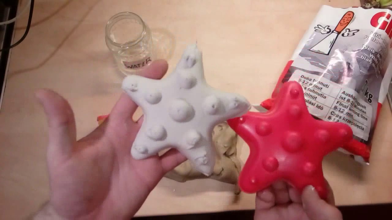 STAR - Made of Plaster - How to Make a Gift for a Family at Home - YouTube