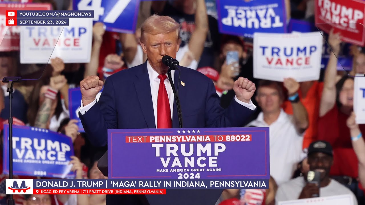 🇺🇸 Donald Trump | 'MAGA' Rally in Indiana, Pennsylvania (Sept. 23, 2024 ...