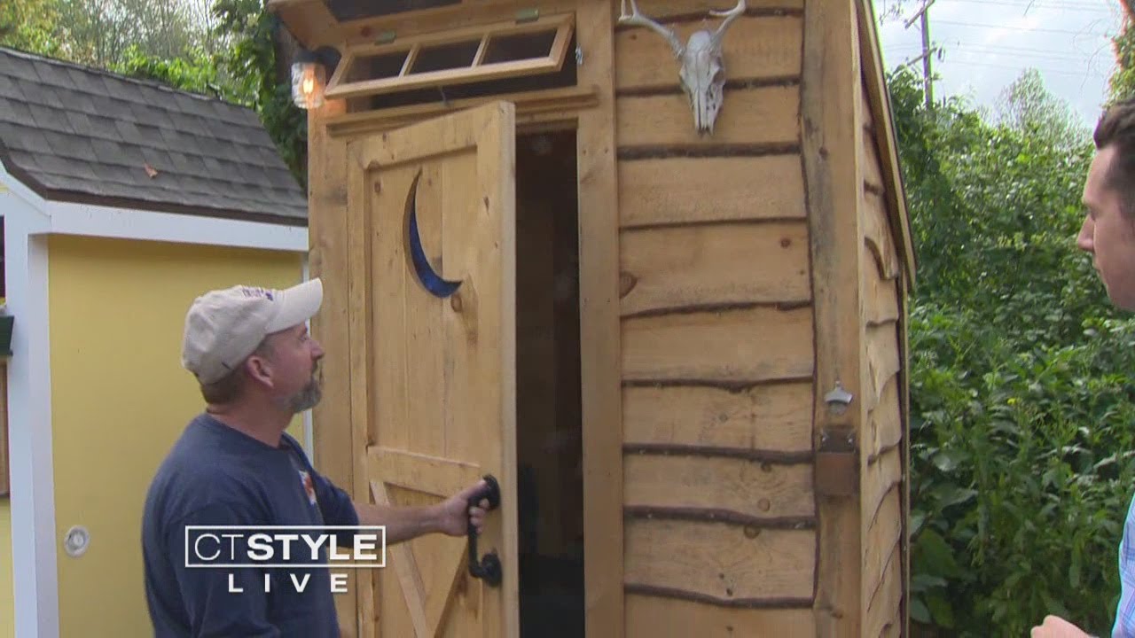 Cruisin’ Connecticut – "Pretty Potties" Handcrafted Outhouses - YouTube