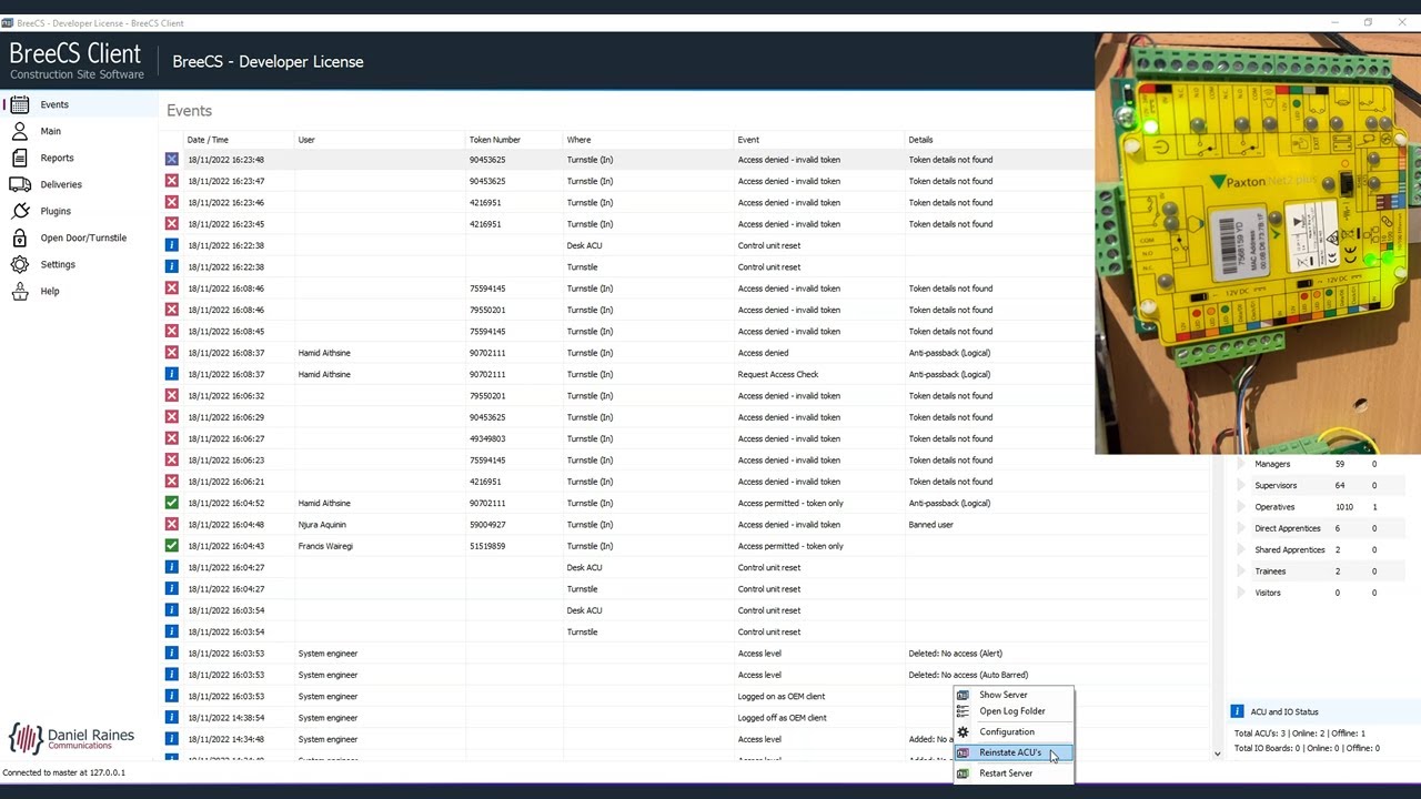 Easy Net2 ACU reinstatement with BreeCS v5.0 - YouTube