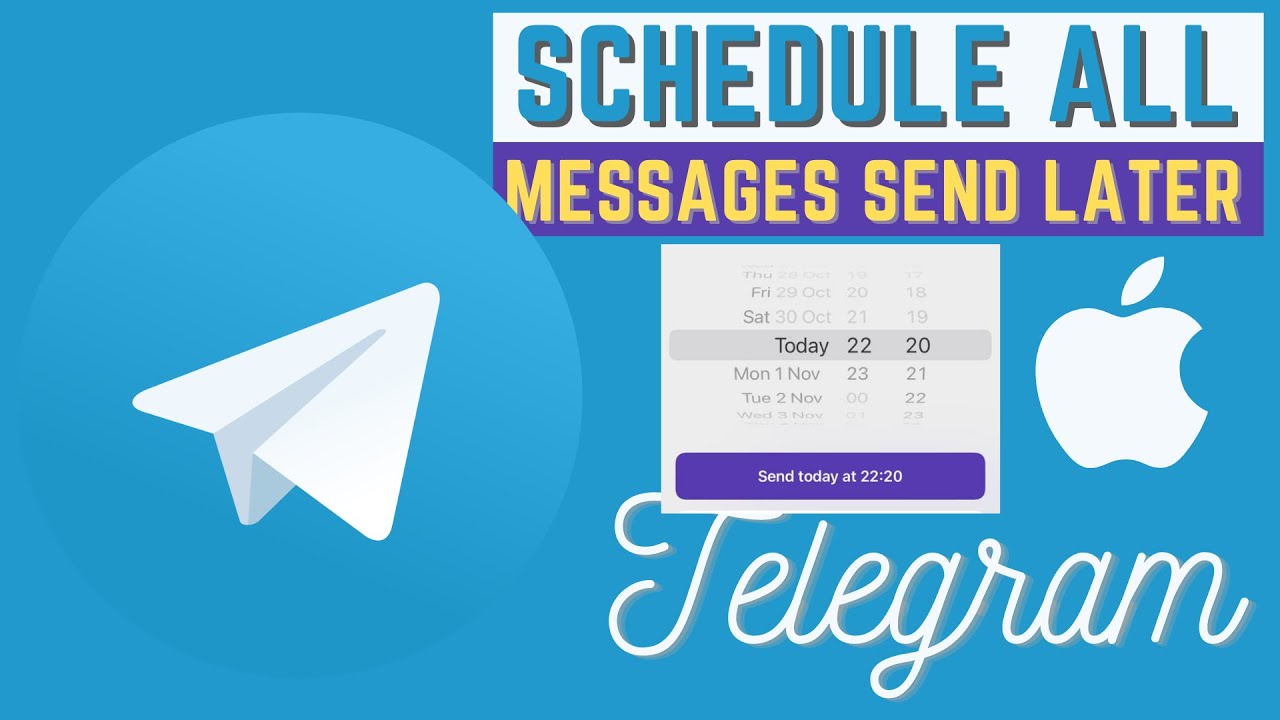 How to schedule messages on telegram with iPhone - YouTube